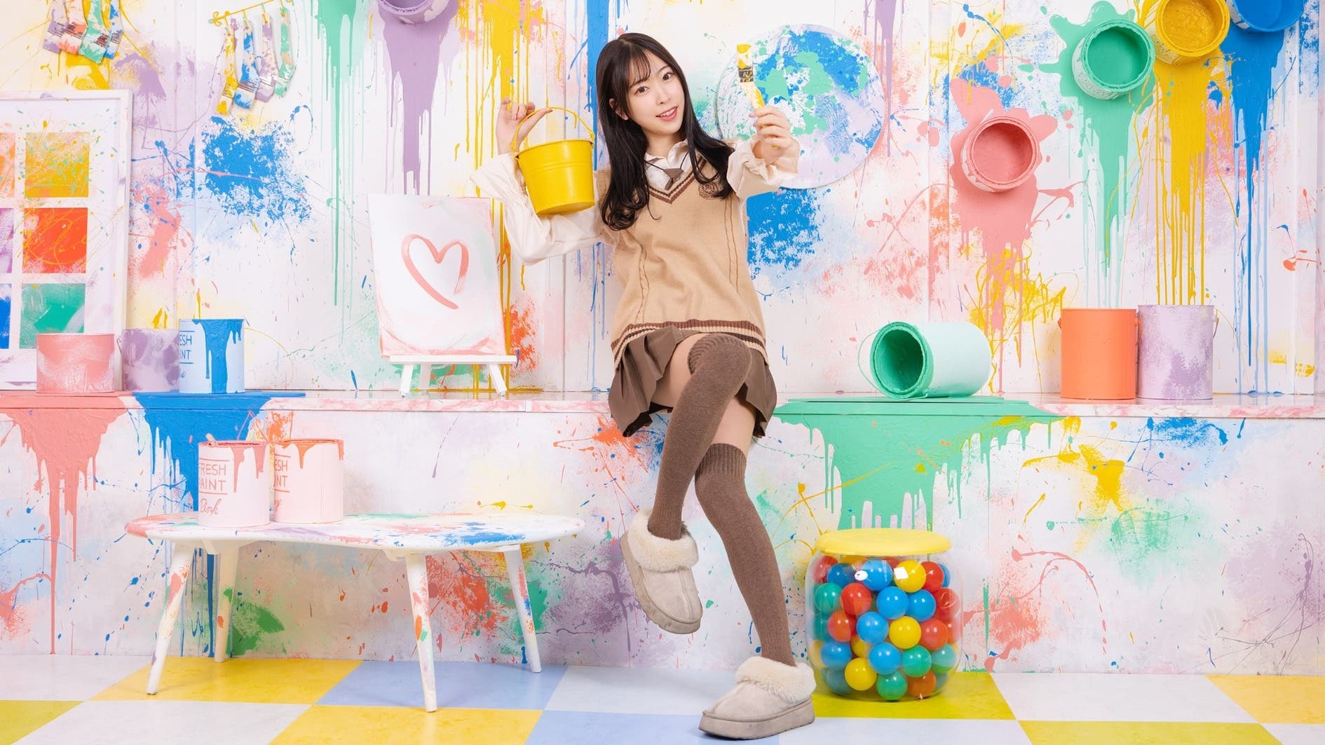 【ゼロスタジオ】カラフル&派手な壁　アメリカン　広い控室のハウススタジオ　120㎡の広々余裕な空間　 TVや雑誌の撮影実績多数！の写真5