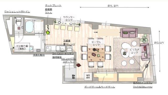 ボーヌール秋葉原🏆ベストホスト受賞🏆アクセス抜群4駅近🚃完全個室🏠推し会🤎誕生祭🖤女子会🤍24時間利用可🏪の写真1