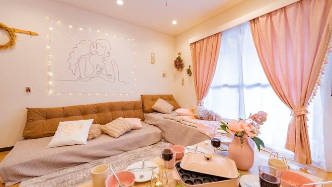 大人気のルーム50%OFF🉐女子会👗話題のパーティー空間✨【Netflix&Hulu無料💓】撮影会🎈Bridal12の写真2