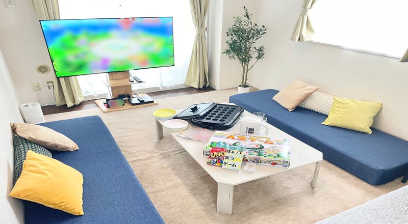 【U-ROOM立川３】立川駅6分📺55型特大TV🎮大人気ゲーム機＆Netflix視聴可💤ゴロゴロソファ🎥映画鑑賞