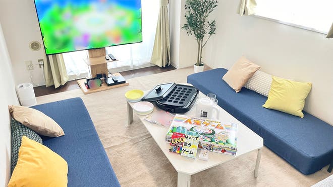 🎊新OPEN🚉立川駅6分📺55型特大TV🎮大人気ゲーム機&Netflix視聴可💤ゴロゴロソファ🎥映画鑑賞の写真1