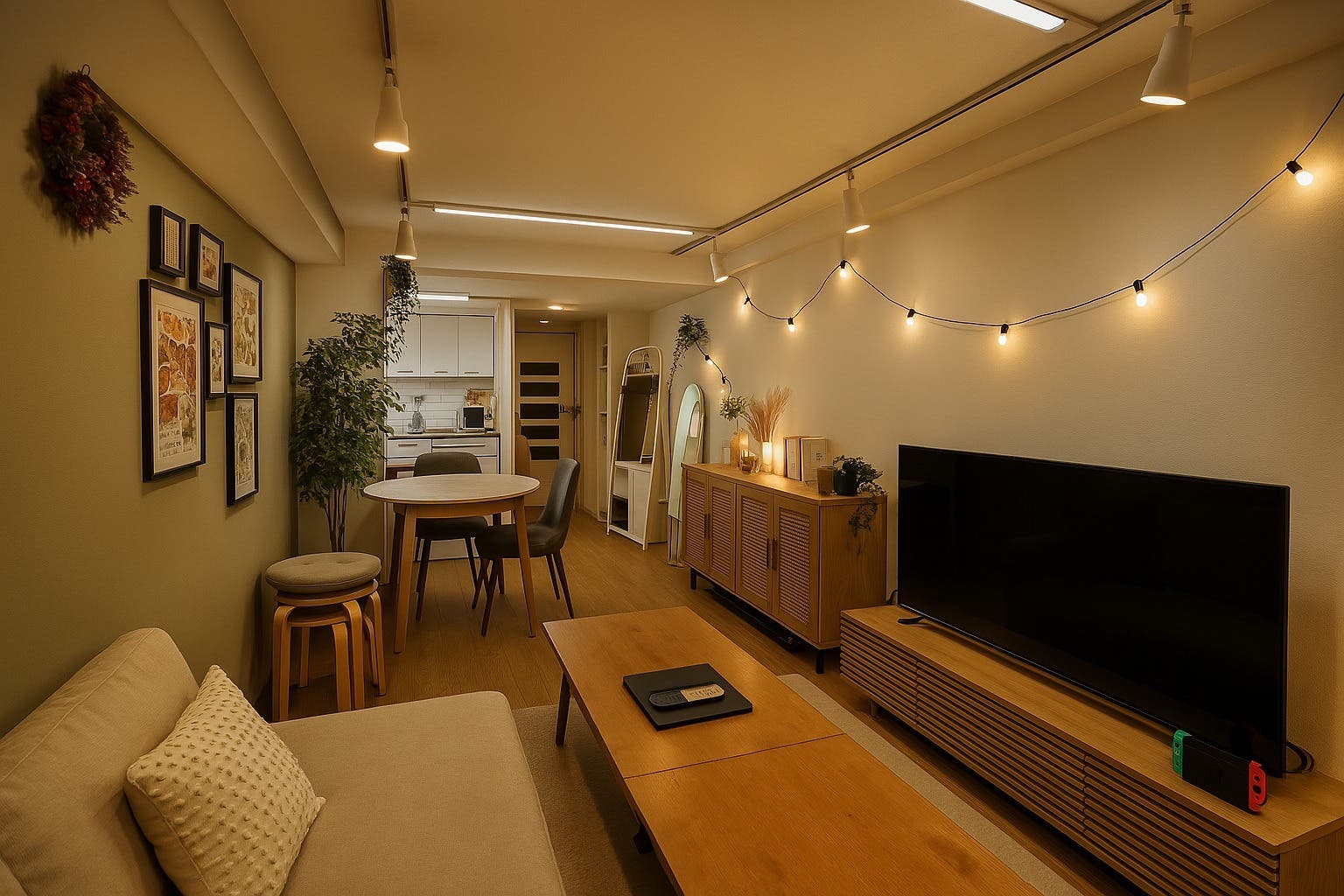 【🌲クリスマスお得企画🌲🎉池袋３分✨大型モニターで推し活🍶パーティ✨最大14名🚶コンビニ１分🚶暖房完備　女子会 💖の写真3