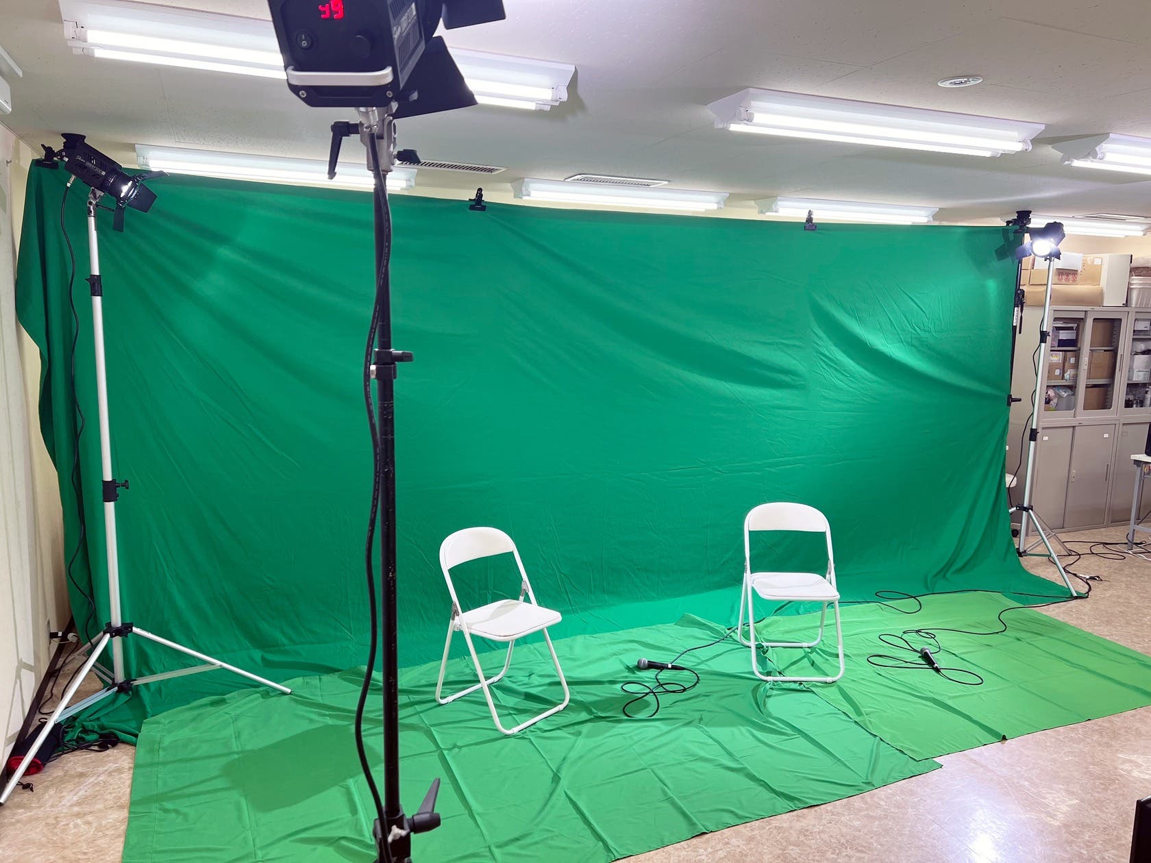 クロマキー合成用グリーンバック（背景布）一式の画像1