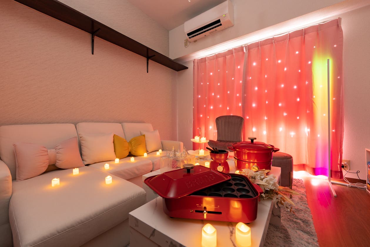 【名古屋駅5分】女子会💎ホームパーティー🍽飲食OK／夜間利用🌃！65インチTV完備の写真11