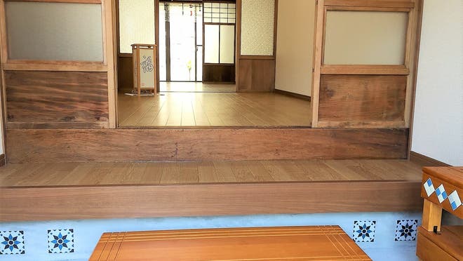 1時間半のワークショップ:ミニドールハウス・墨絵・うちわや扇子・粘土の和菓子・ケーキ制作と坪庭で作品撮影。予約リクエストの写真14