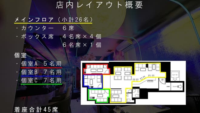 飲み放題990円/圧倒的な宇宙空間/カラオケ無料/メインフロア+3個室の写真5