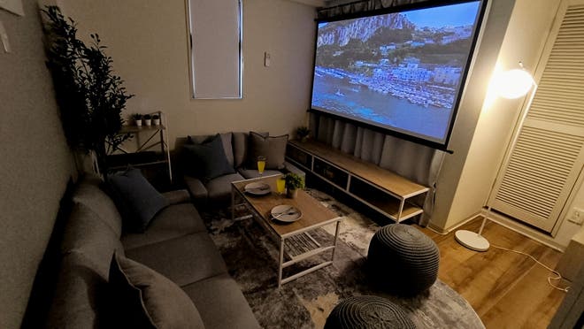 北欧🩵と猫🐱のまったり空間☕大迫力プロジェクターで映画デート💕の写真3