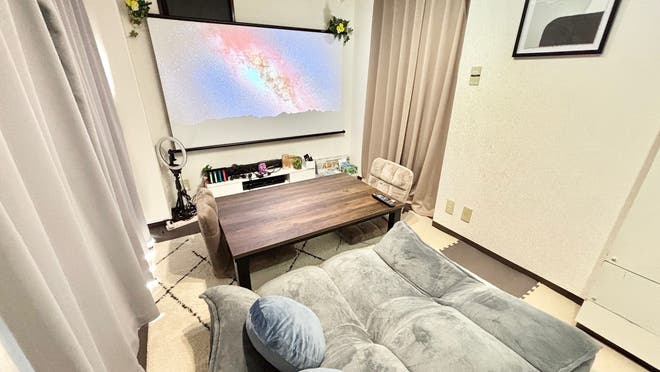 デートに人気❣️淡路駅2分🔥「寛(くつろぎ)」空間誕生❣️80㌅スクリーンでマイ映画館🎞️ドルビー&マットレスソファ🌟の写真2