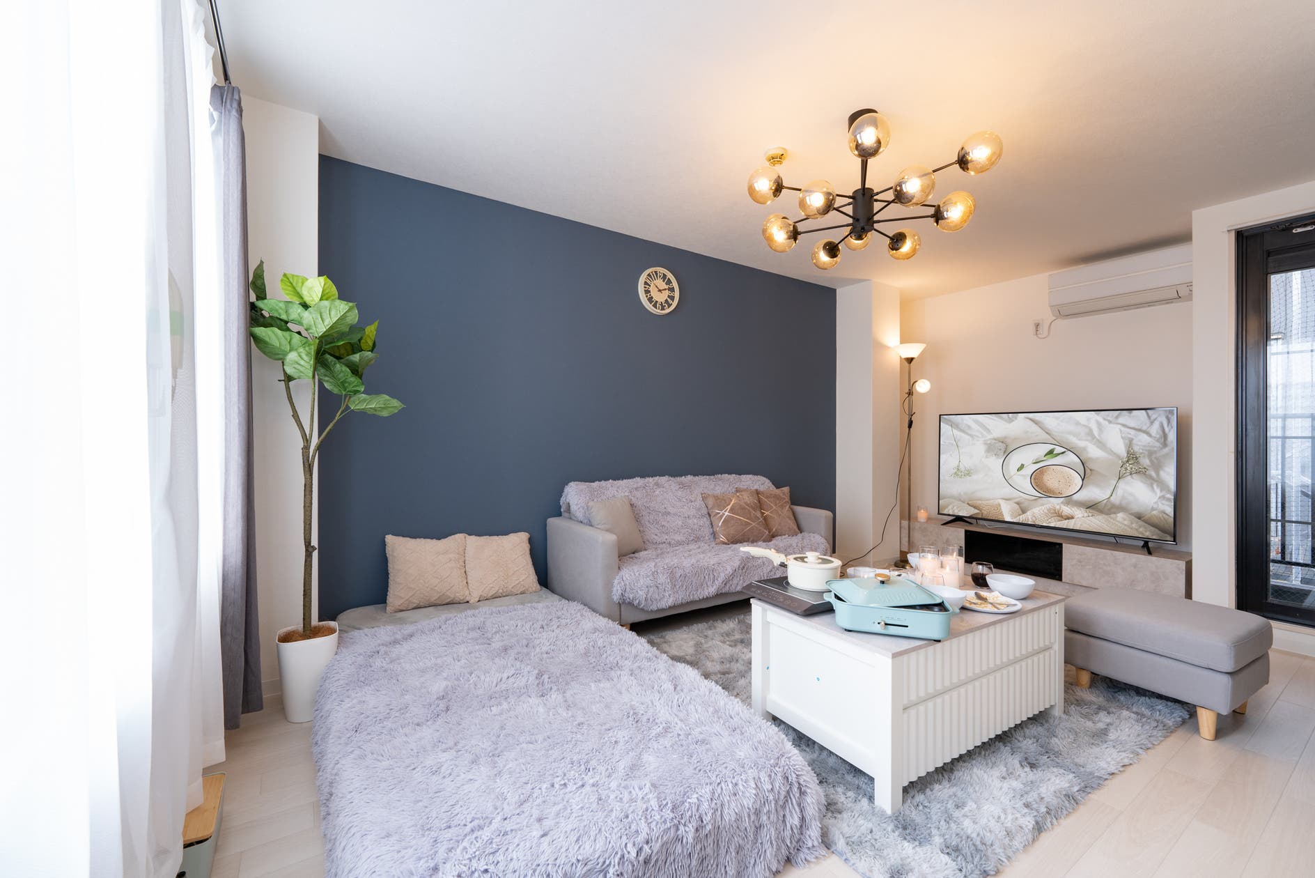 なんばすぐ🚃自然光たっぷり🌞2面採光📷24時間利用可🏠Wi-Fi完備でテレワークにも◎おうちデート♡誕生日会♡鑑賞会の写真5