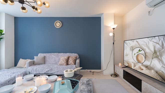 なんばすぐ🚃自然光たっぷり🌞2面採光📷24時間利用可🏠Wi-Fi完備でテレワークにも◎おうちデート♡誕生日会♡鑑賞会の写真3