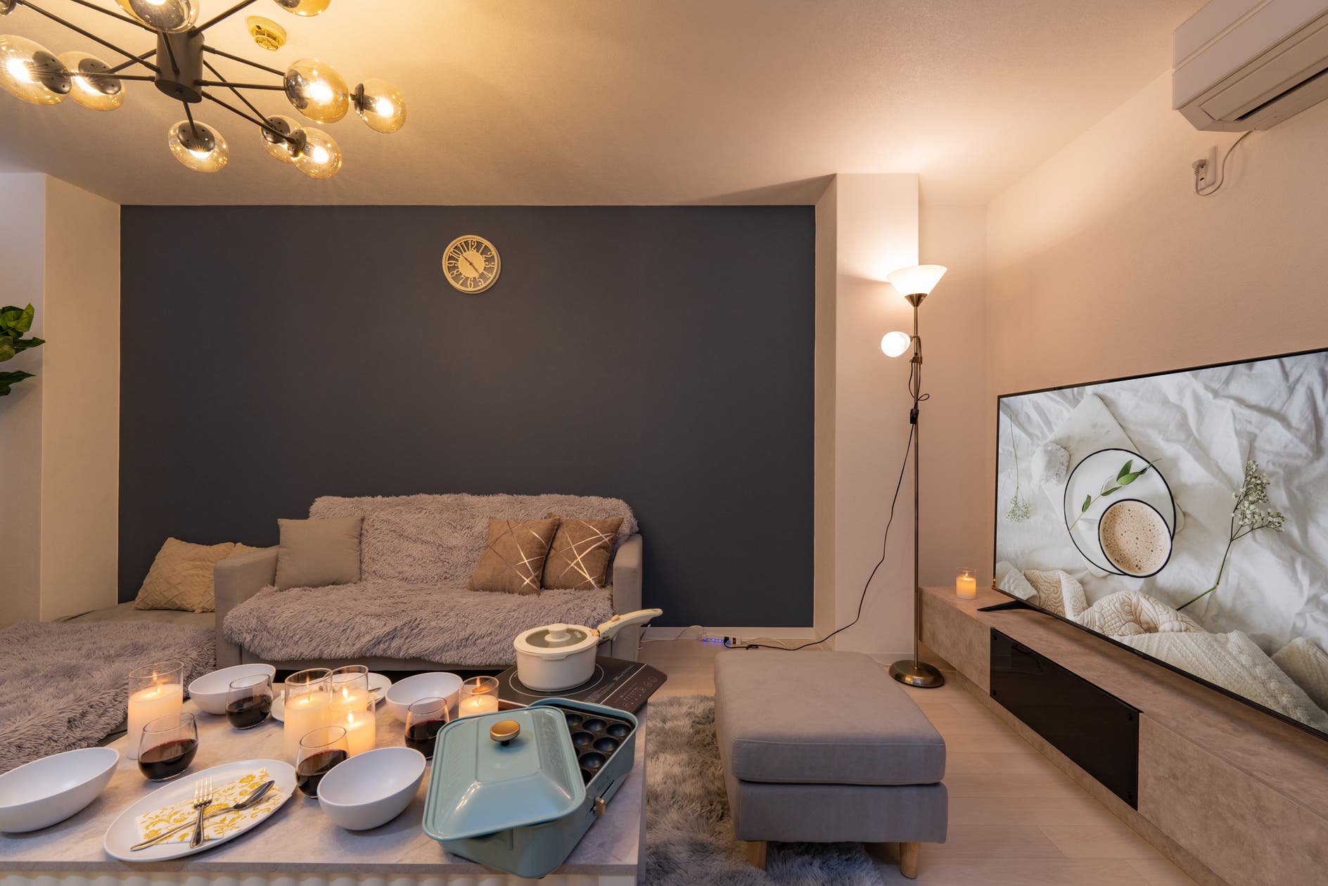 なんばすぐ🚃自然光たっぷり🌞2面採光📷24時間利用可🏠Wi-Fi完備でテレワークにも◎おうちデート♡誕生日会♡鑑賞会の写真2