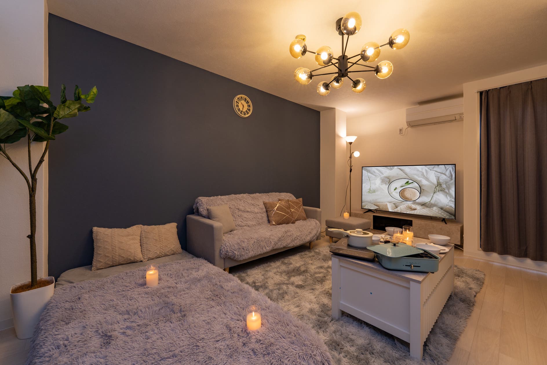 なんばすぐ🚃自然光たっぷり🌞2面採光📷24時間利用可🏠Wi-Fi完備でテレワークにも◎おうちデート♡誕生日会♡鑑賞会の写真6