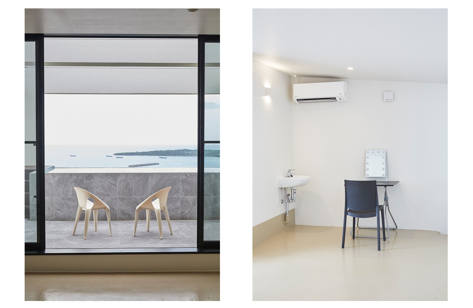 緑あふれる高台からの青い水平線とサンセット、屋上のプールから絶景を望むハウススタジオの写真21