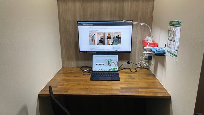 【¥385/30分!三鷹駅最安値 徒歩3分】1名完全個室(Room6)モニター(27インチ/4K)・Wifi・フリードリンクの写真15