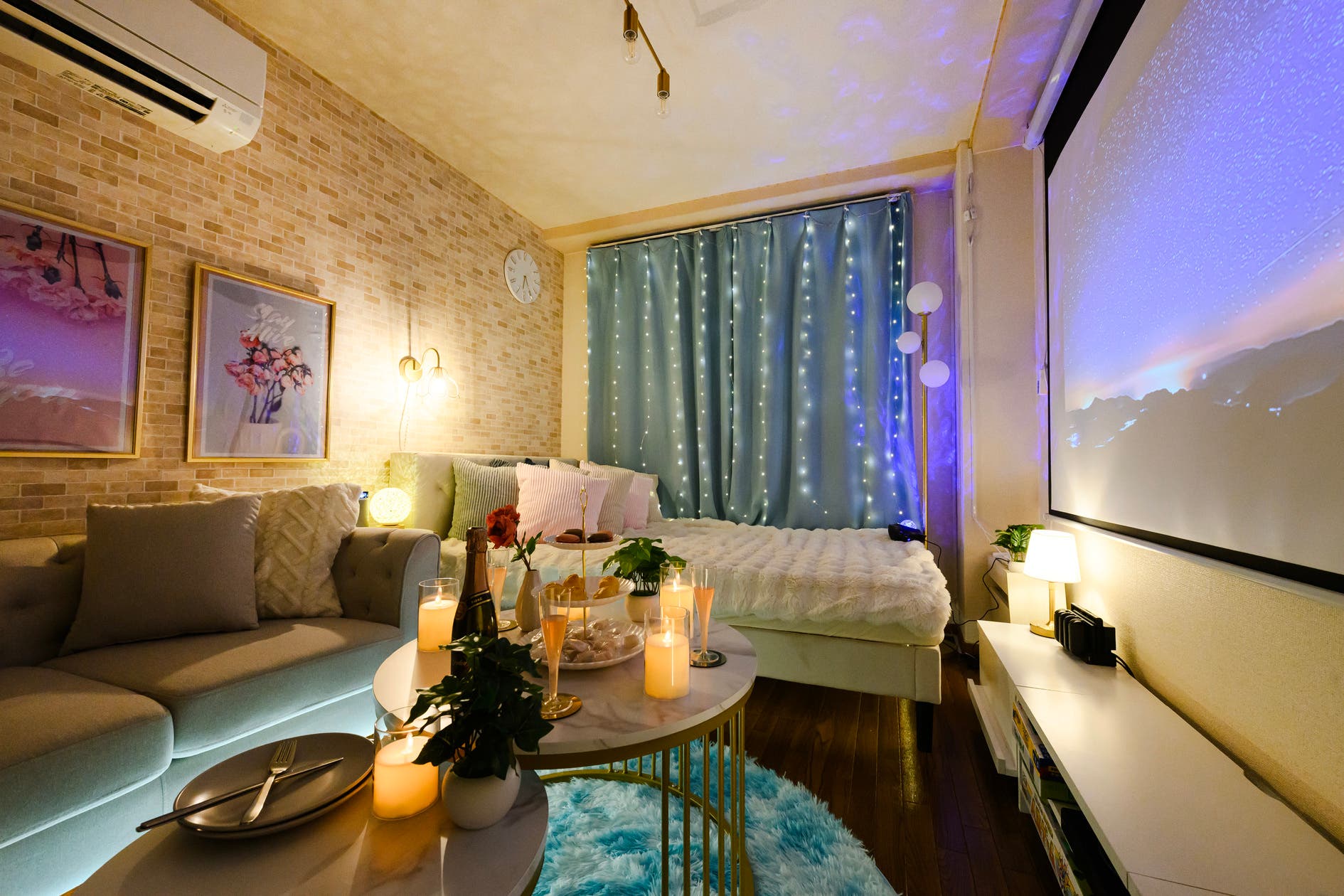 🎄大人のクリスマス🤍未成年🆗大迫力100㌅鑑賞会／Switch🎥💫どこから撮ってもインスタ映え💖ふかふかマットレスの写真2