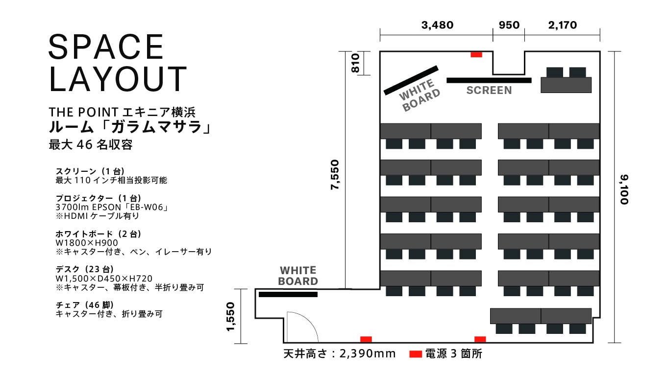駅直結！横浜駅徒歩30秒｜最大46名｜ビジネス、懇親会の利用に最適！ルーム『ガラムマサラ』※旧4Lの写真3