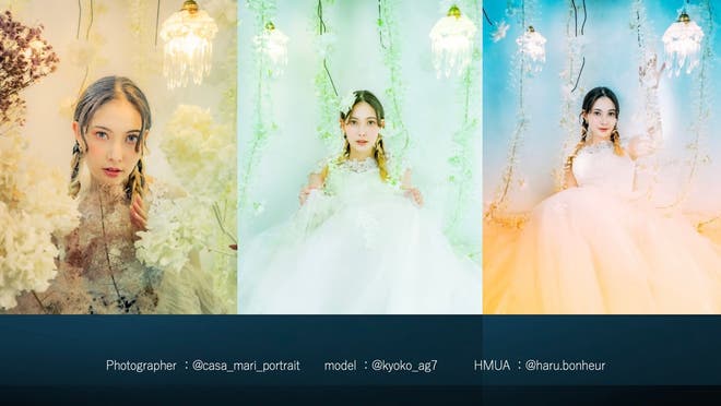 【花と光のハーモニー】自然光|花天蓋ベッド|大型ドライフラワー|漆喰壁・レンガ壁|ドレス着放題!|撮影機材無料!の写真10