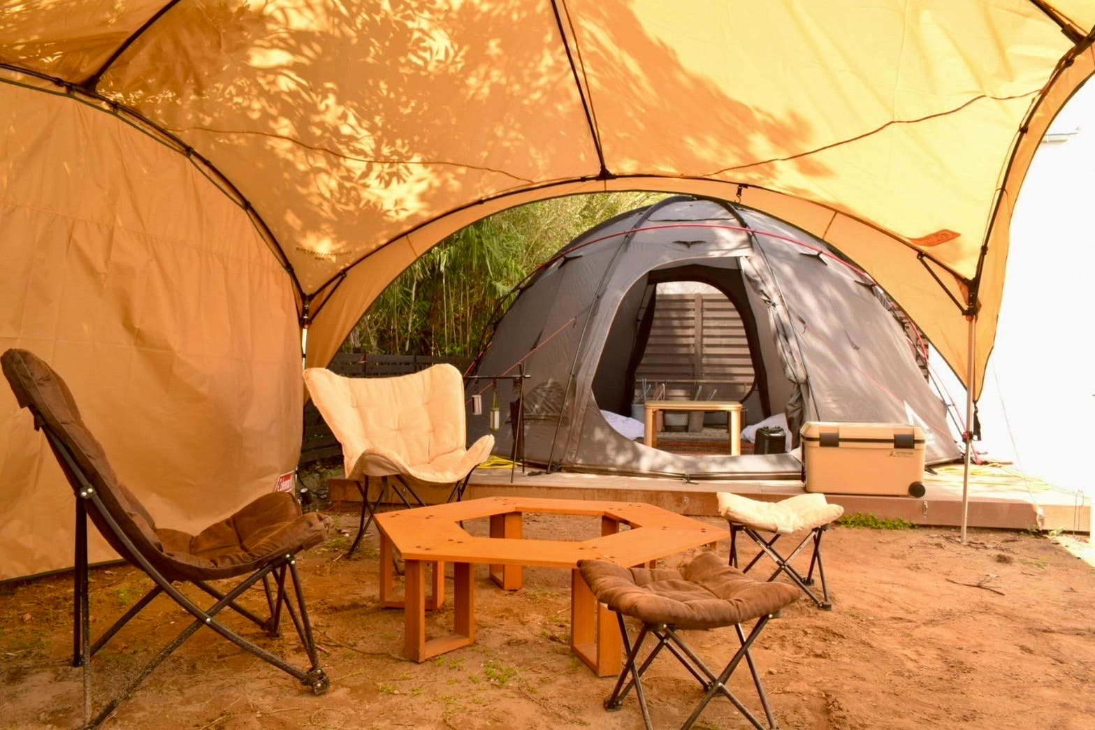 フォレストノルテント！リゾート地で気の合う仲間と気軽にキャンプ体験！女子会、バーベキュー、撮影、パーティーに最適！の写真2