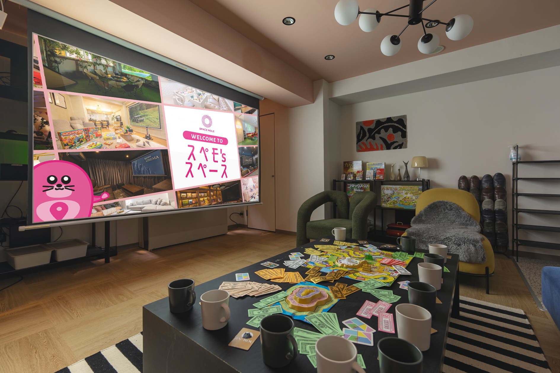 スペモ🎨クリスマス🎄歓送迎会🎊学割👨‍🎓プロジェクター🎦オフ会🌟推し活・撮影👑446_PaletteRoom赤坂の写真4