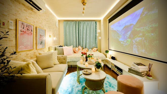 🎄オトナの隠れ家🤍贅沢女子会🥂大迫力100㌅映画鑑賞会/Switch🎥💫どこから撮ってもインスタ映え💖未成年🆗の写真3