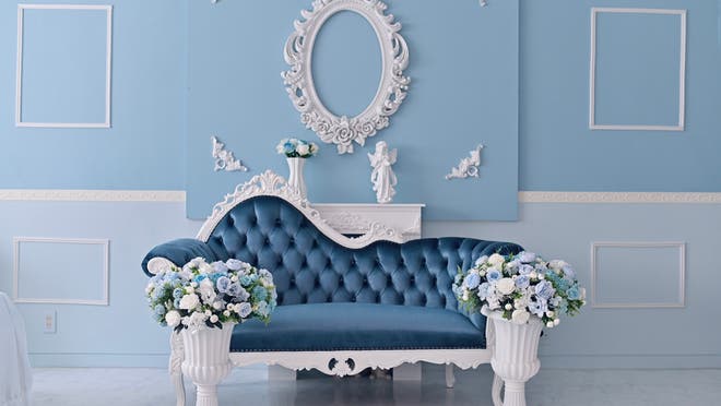 【大塚駅1分】可愛いピンク×グレー🎀ロココ調水色ブルー🩵自然光姫系プリンセスベッド👑コスプレ,ポトレ,推し活,生誕祭,撮影会等✨の写真3