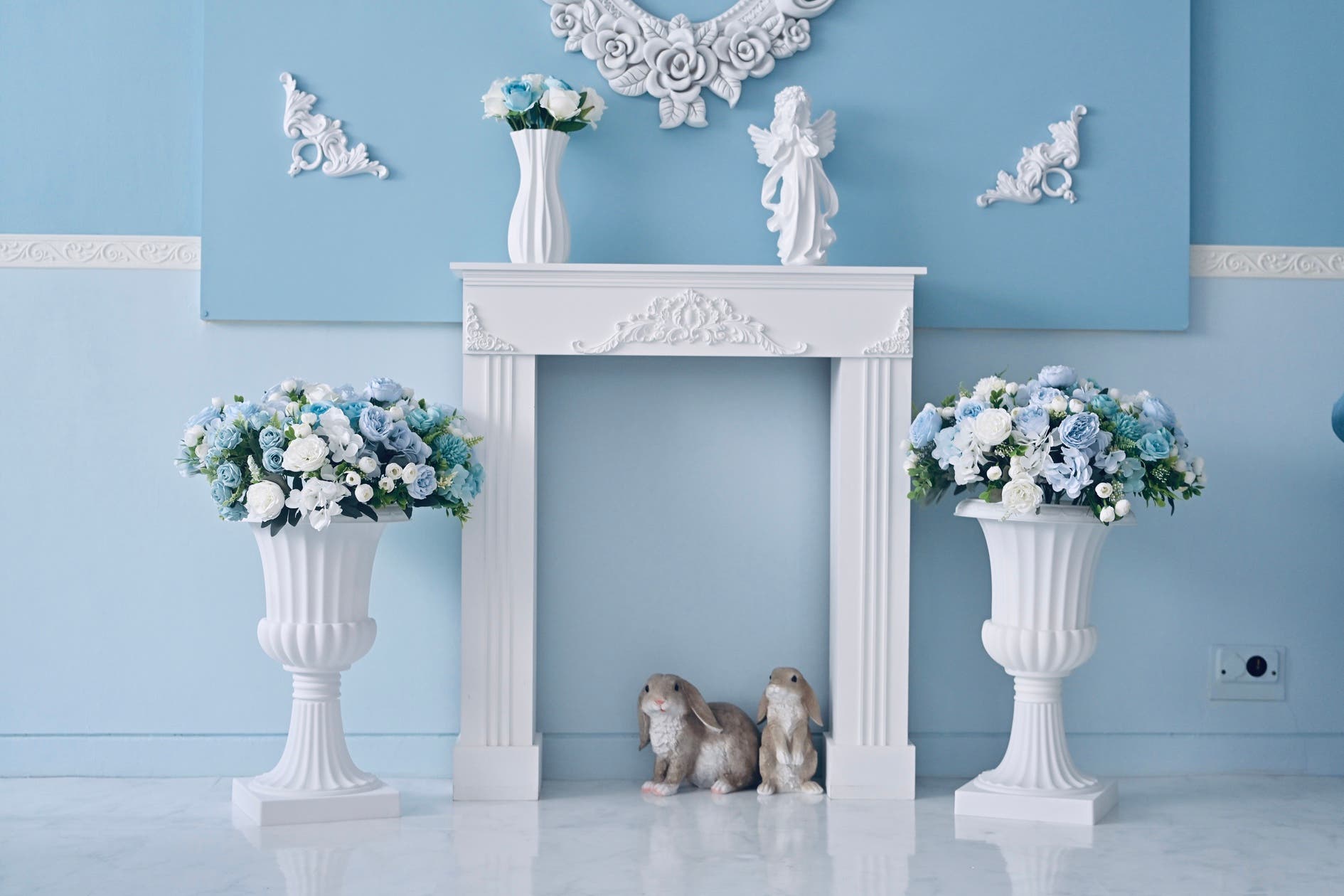 【大塚駅1分】可愛いピンク×グレー🎀ロココ調水色ブルー🩵自然光姫系プリンセスベッド👑コスプレ,ポトレ,推し活,生誕祭,撮影会等✨の写真7