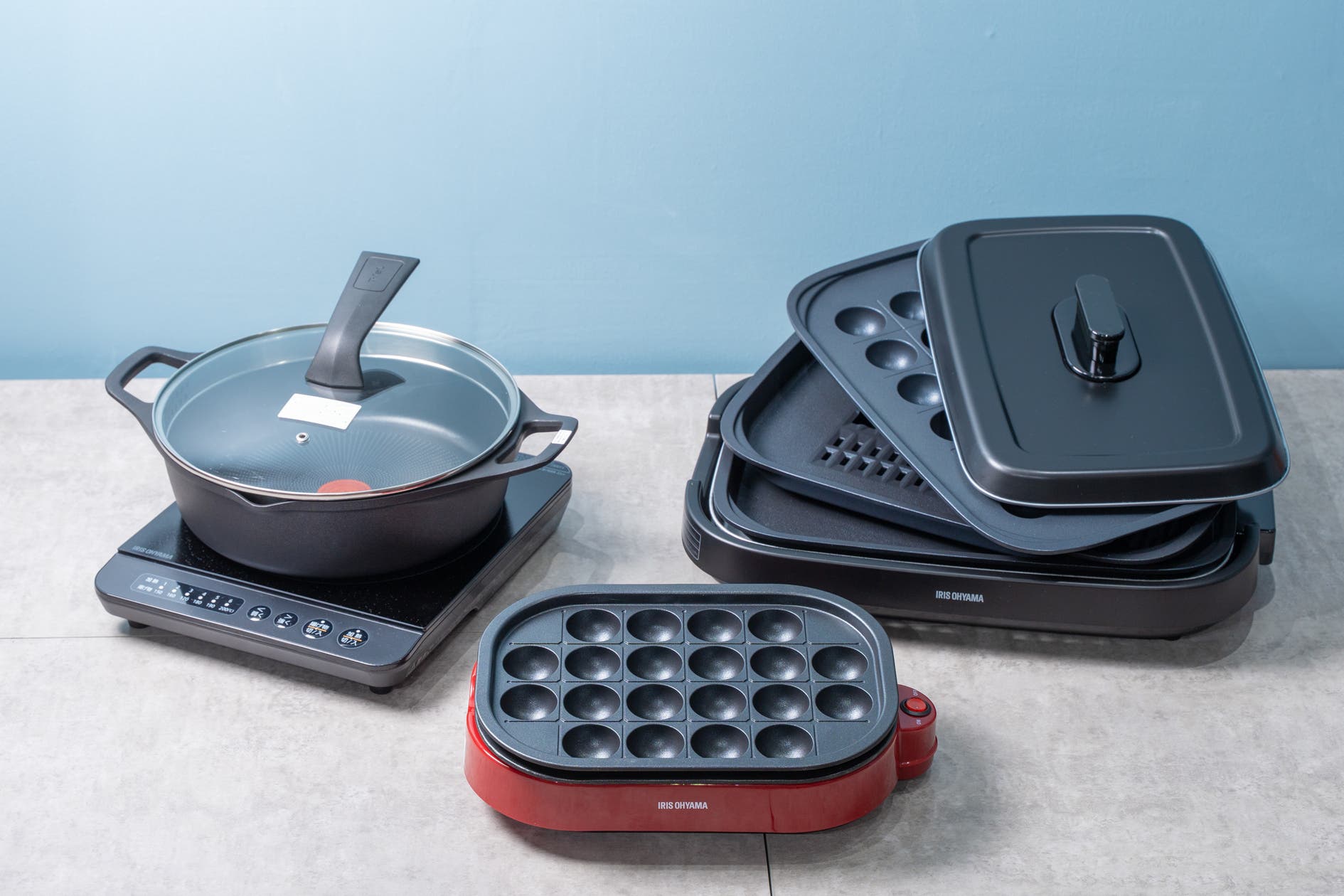 ③多機能ホットプレート：プレート3種（網焼き肉・平面・たこ焼き）【1100円／回】の画像1