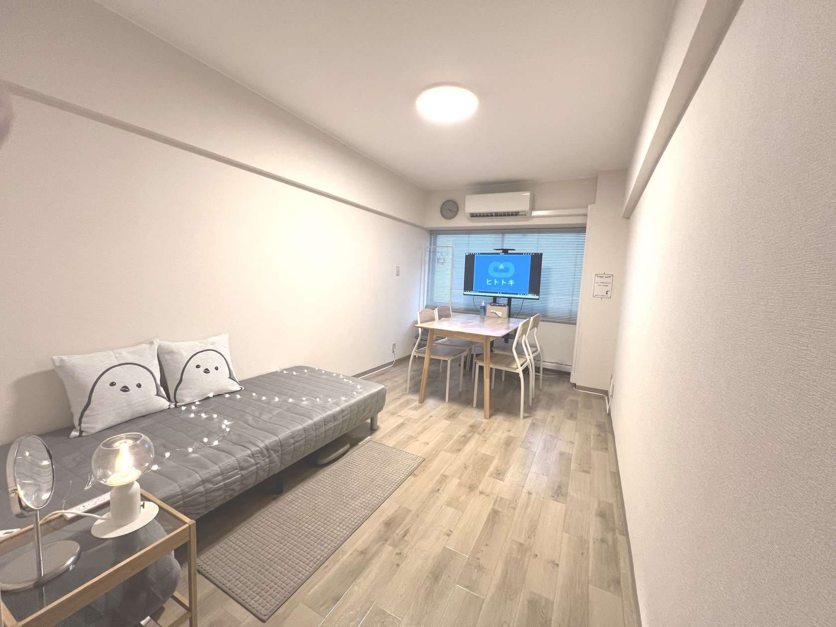 人形町駅徒歩３分⭐会議👬クリスマス🎄撮影📹白壁⭐ゴロゴロ👯24H利用可能⏲おうちデート🏠シャワー🚿始発待ち🚃の写真1