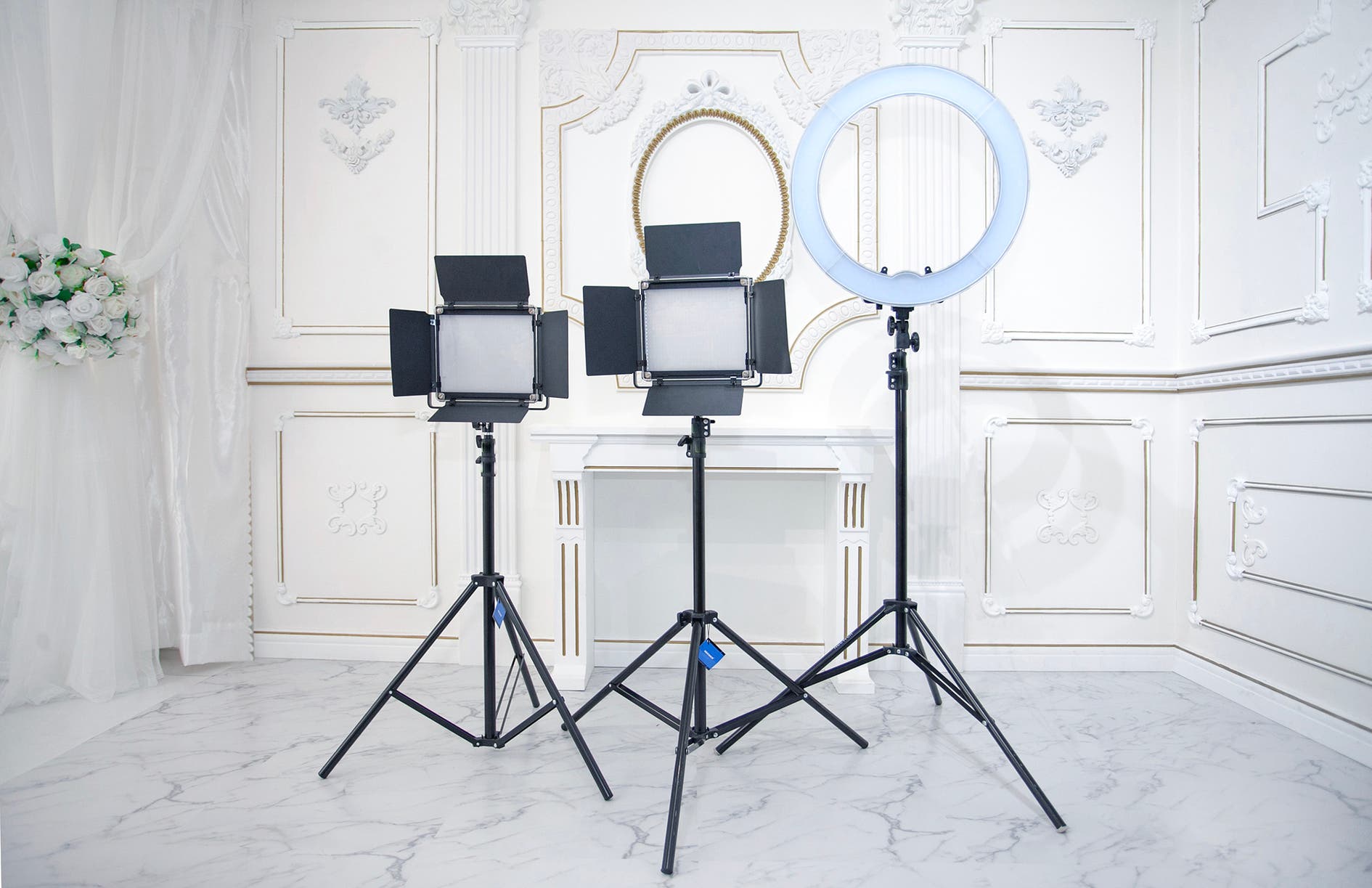 🌸NEW！🌸新大久保・新宿で最大級の撮影スタジオ！多彩な7エリア！自然光/白の世界2種/超大型漆喰壁/満月/花の空間/バルコニーの写真9