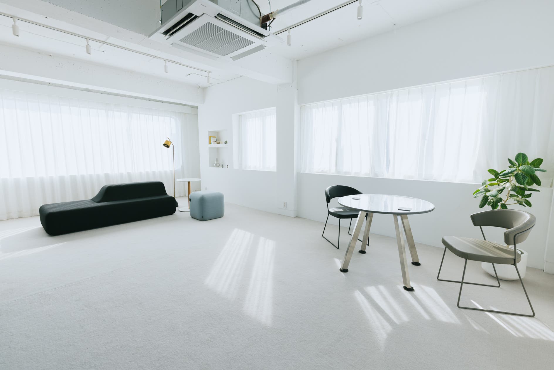 【 絨毯 】レトロモダンでミニマルな上質空間・本格プロップ・3面自然光 ・天高2.8M【駅近！東急池上線長原駅1分】の写真4