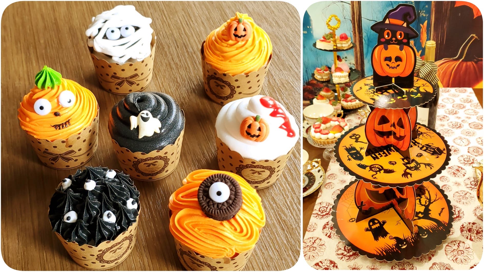 ハロウィン★カップケーキ(フェイク)&スタンドセットの画像1