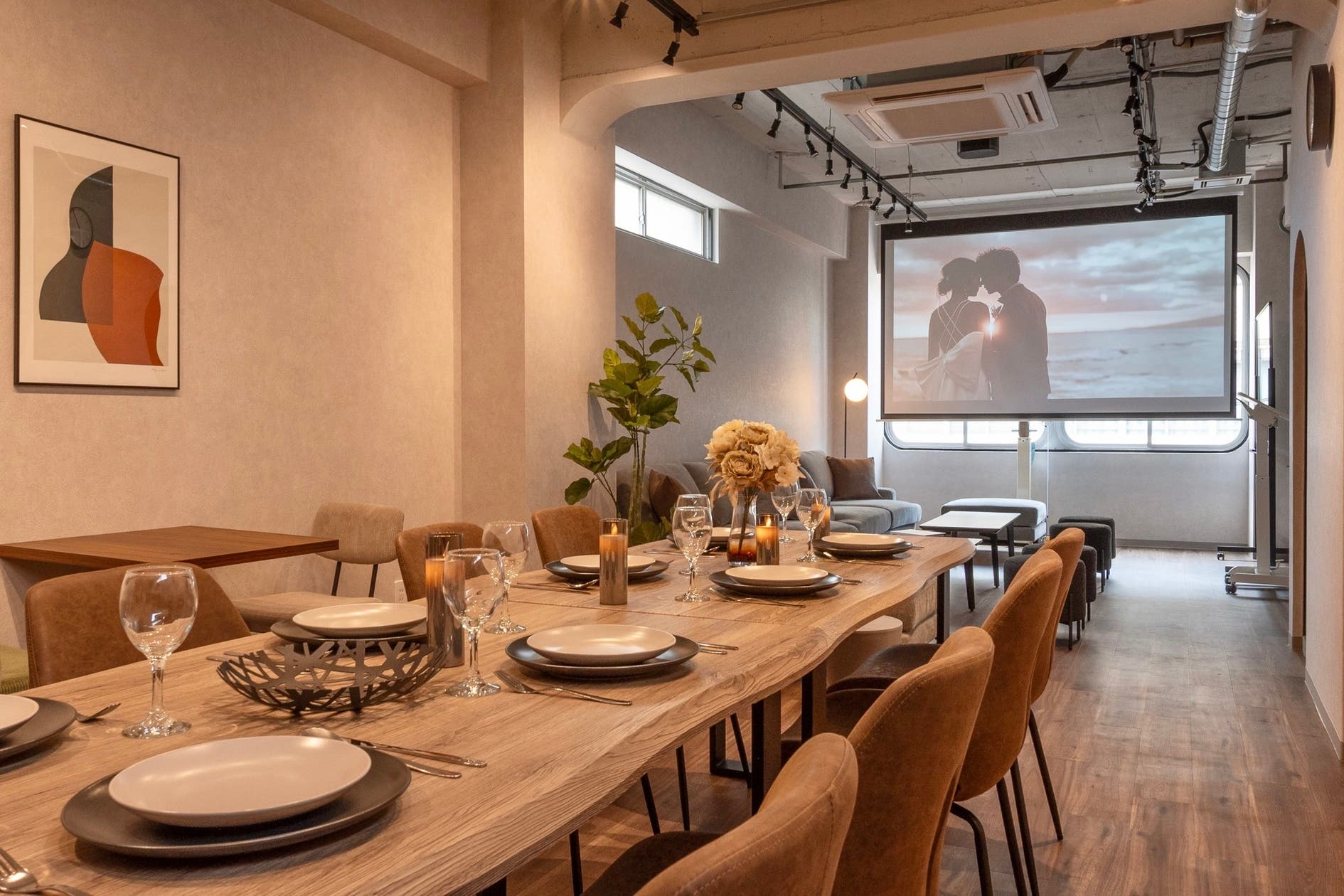 《博多駅５分🚃》最大30名🎉120㌅巨大スクリーン🆗飲食🍺パーティ/２次会/ビジネス利用にも最適💻の写真4