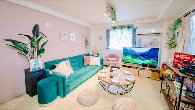 NEW💚新大阪駅4分🚶女子会🎀デート💑パーティ🎉ママ会☕推し活❣️撮影🎥50㌅大画面TV💻ゲーム機🎮ボドゲ🎲防犯カメラ無✨24Hの写真2