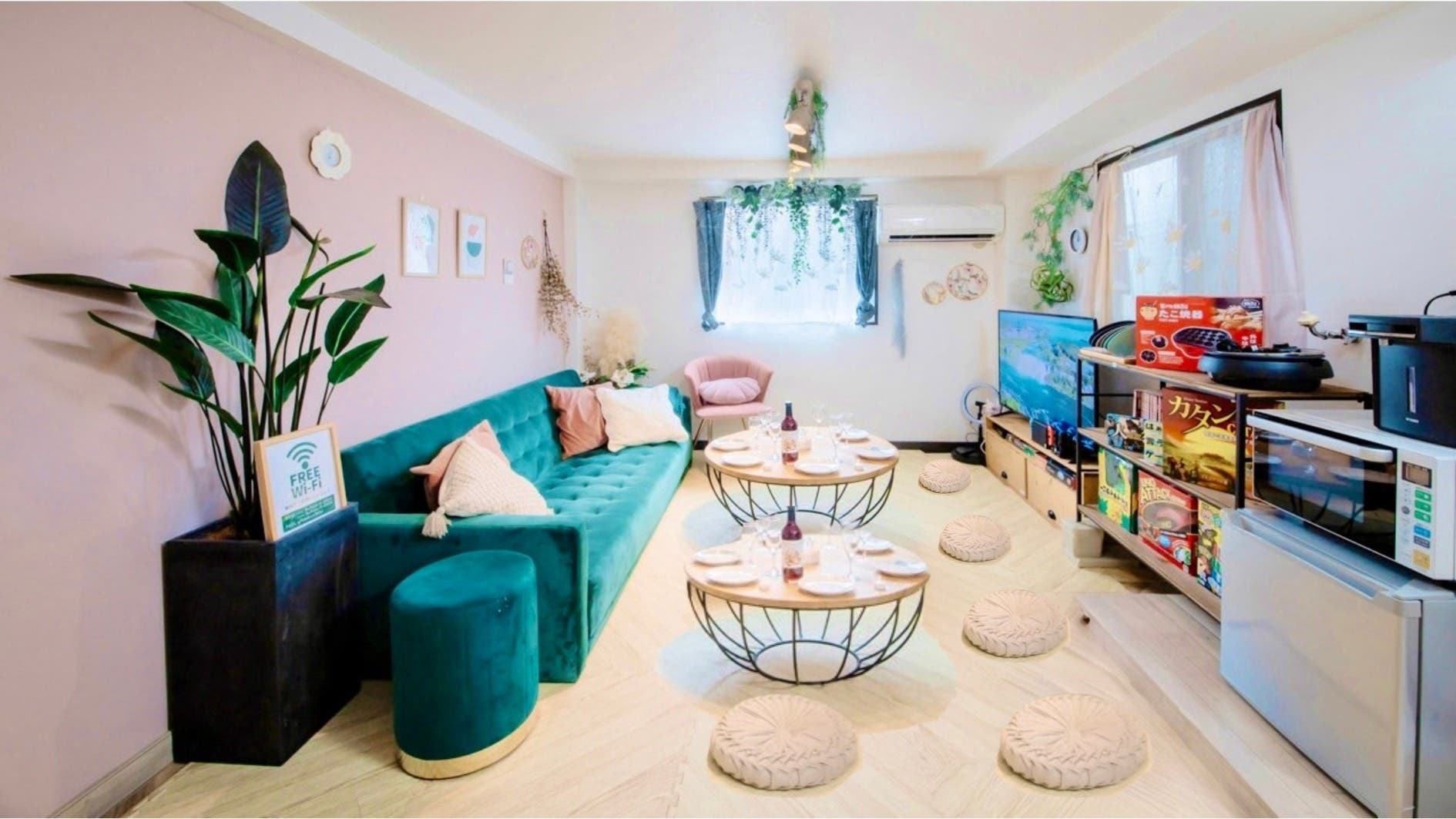 NEW💚新大阪駅4分🚶女子会🎀デート💑パーティ🎉ママ会☕推し活❣️撮影🎥50㌅大画面TV💻ゲーム機🎮ボドゲ🎲防犯カメラ無✨24Hの写真1