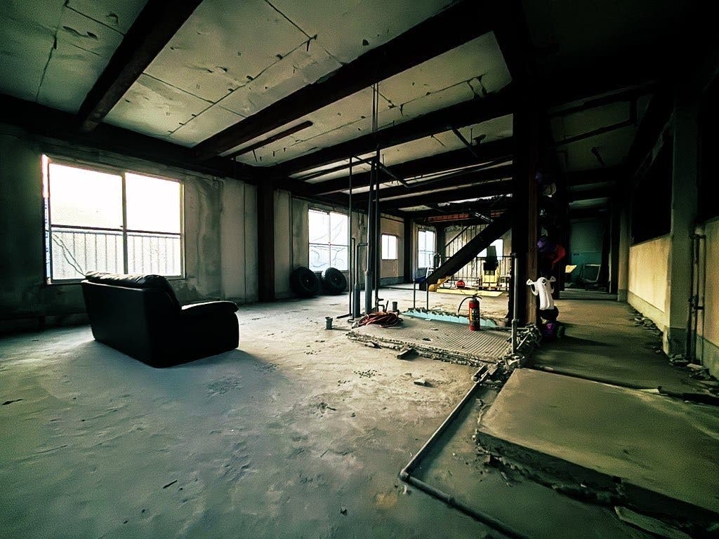 新たな可能性を与える廃墟スタジオ。🟩緑と大きな看板があるカーコーティング店が目印！の写真10