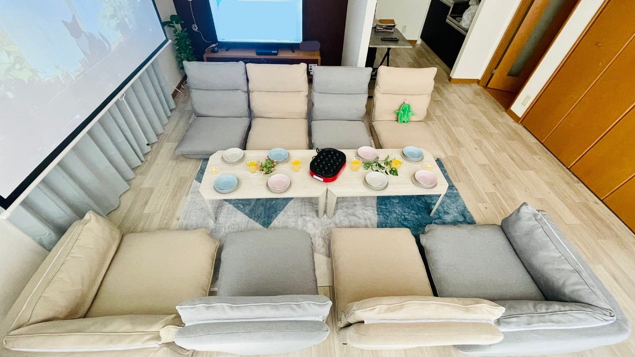 🚃天文館通駅🚶4分✨100㌅大画面プロジェクターで動画見放題❣️女子会🎀デート🥂撮影📷パーティ、ビジネス利用も最適🎤の写真12