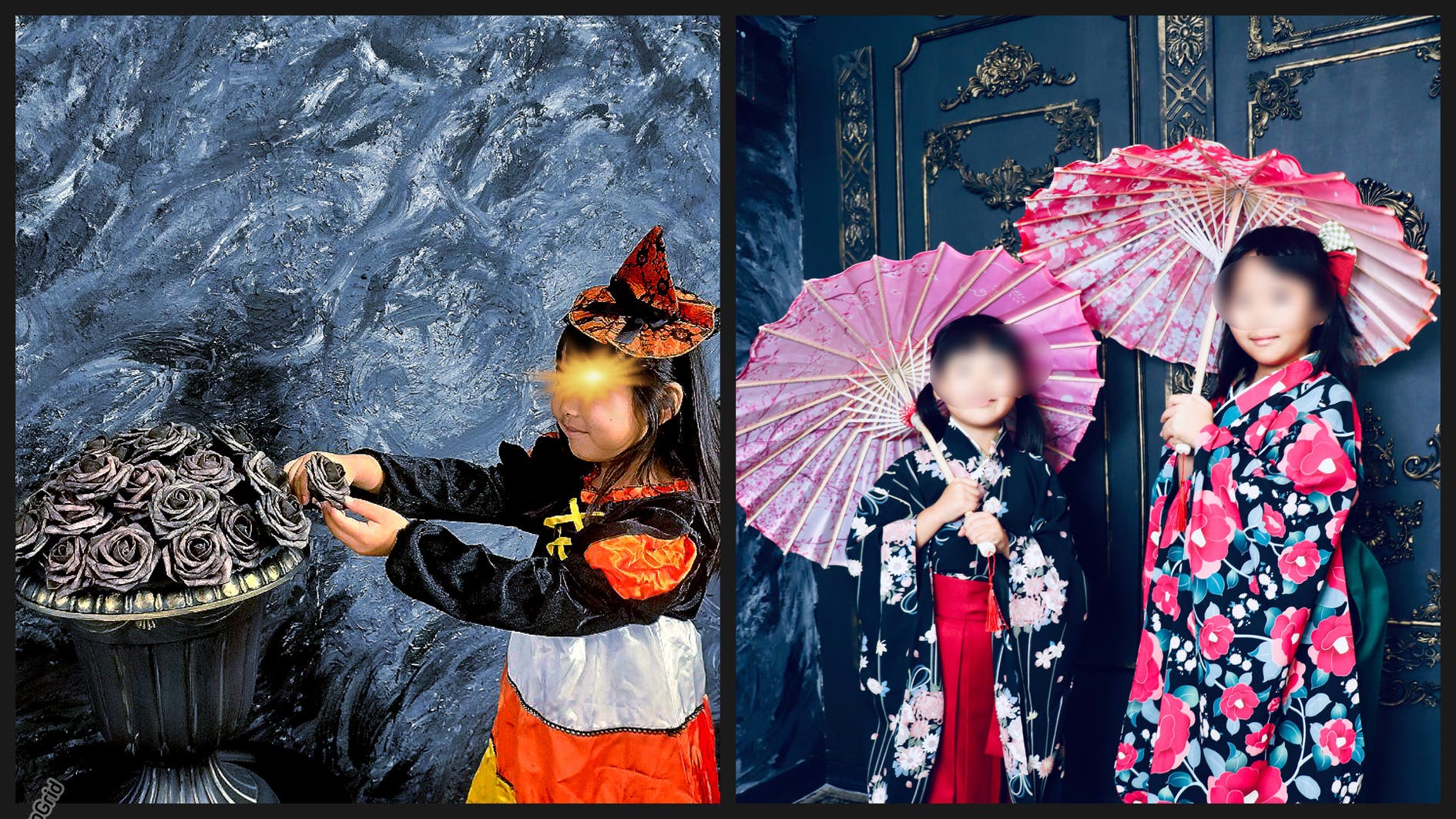 漆喰の白壁スタジオ/黒漆喰壁/ゴシック/姫系/ロココ/バロック/壁面一杯の花壁/24hの写真8