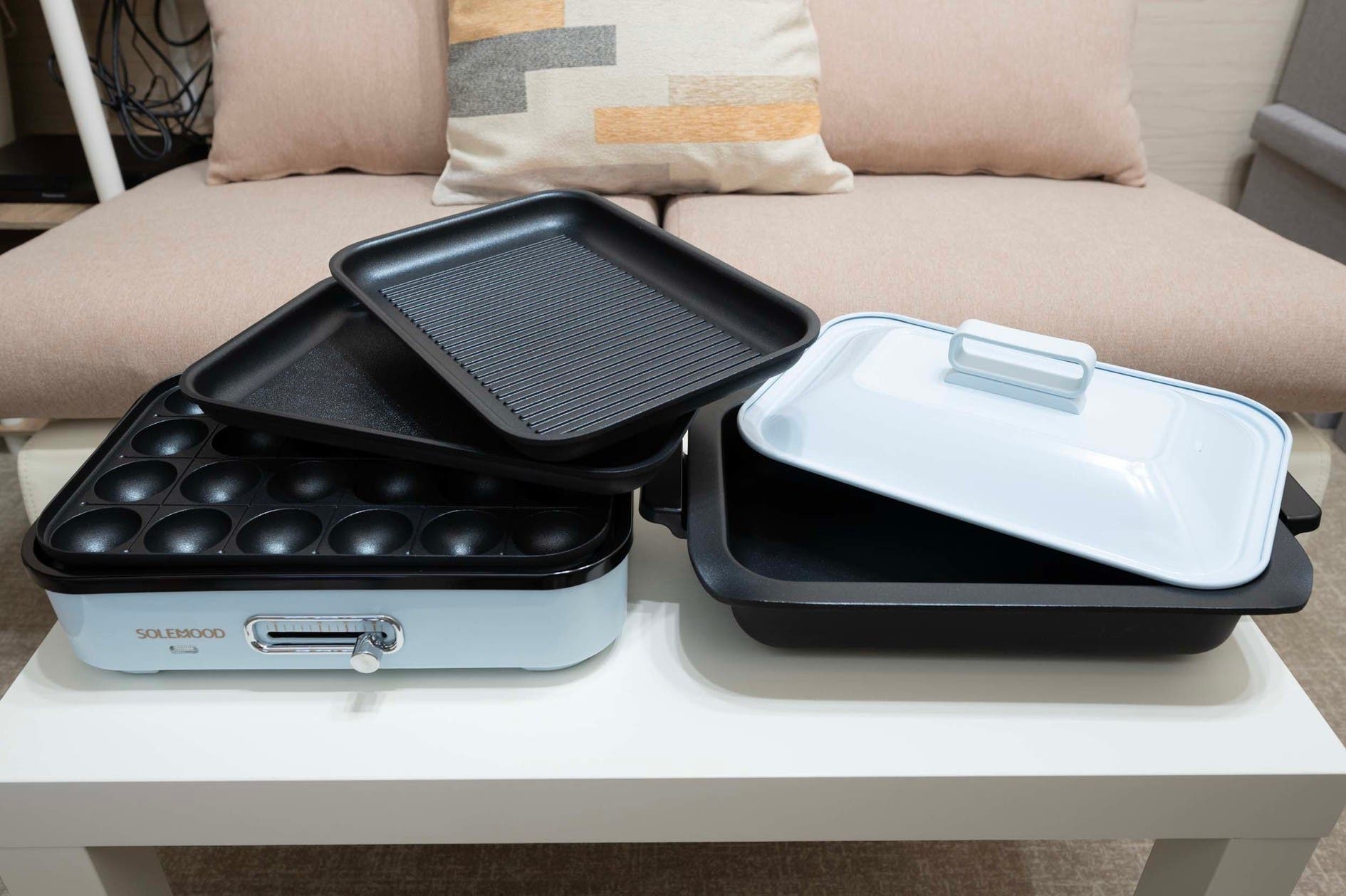 ④多機能ホットプレート：プレート3種（網焼き肉・平面・たこ焼き）の画像1