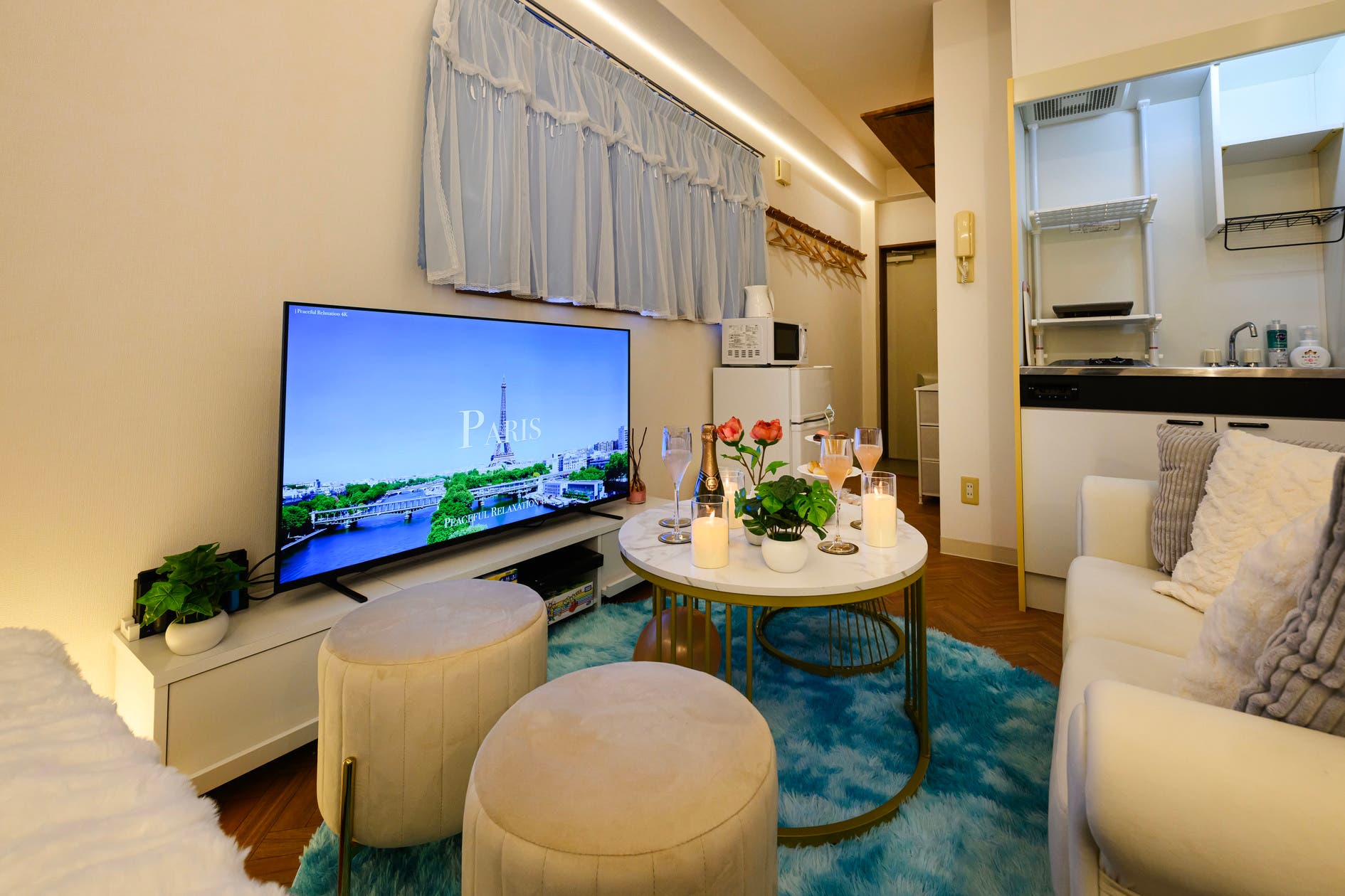 ✨大人の隠れ家💕本気デート🤍ラグジュアリー女子会🥂大迫力TV鑑賞会／Switch🎮どこから撮ってもインスタ映え💓の写真9