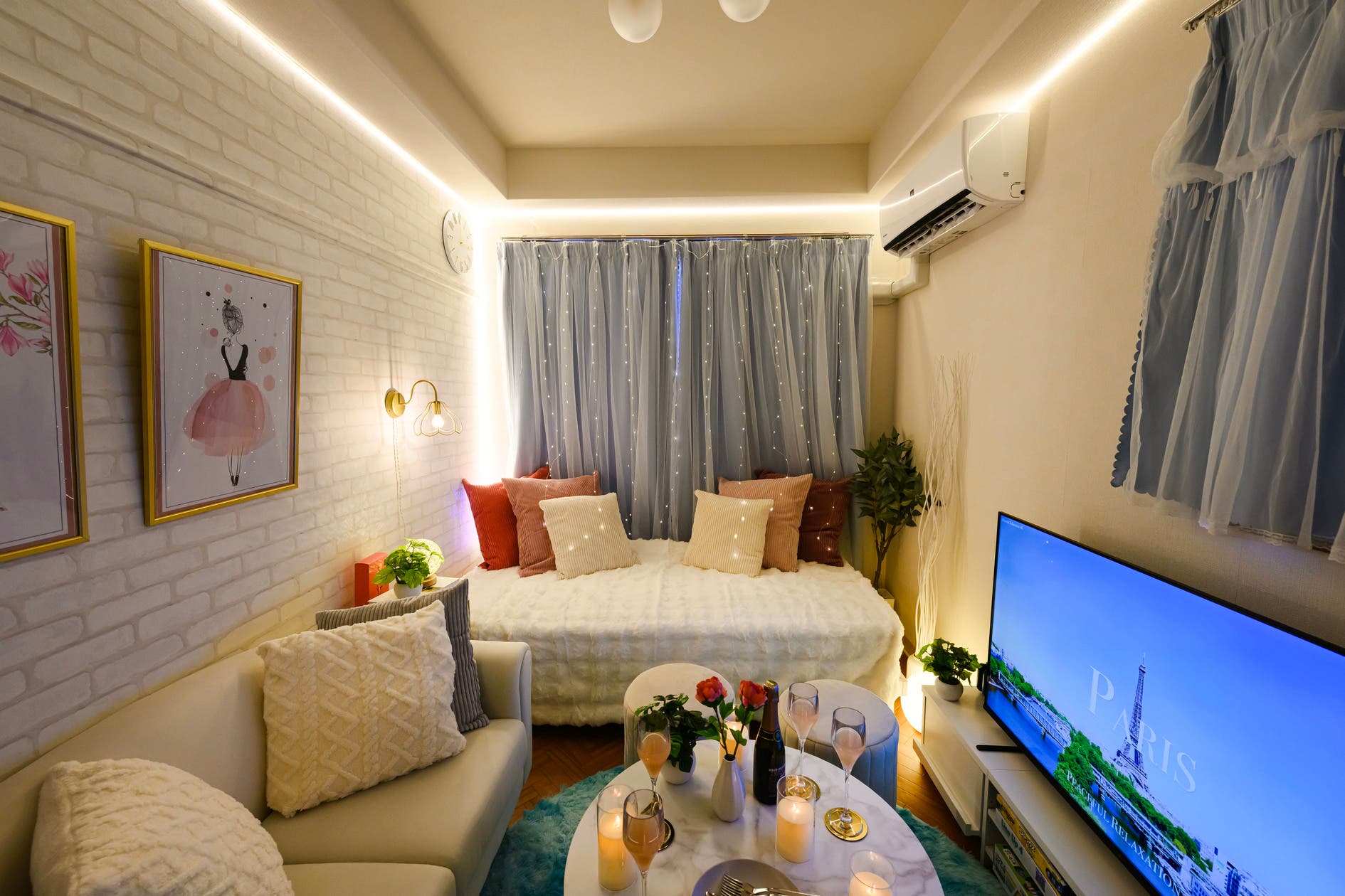 ✨大人の隠れ家💕本気デート🤍ラグジュアリー女子会🥂大迫力TV鑑賞会／Switch🎮どこから撮ってもインスタ映え💓の写真11