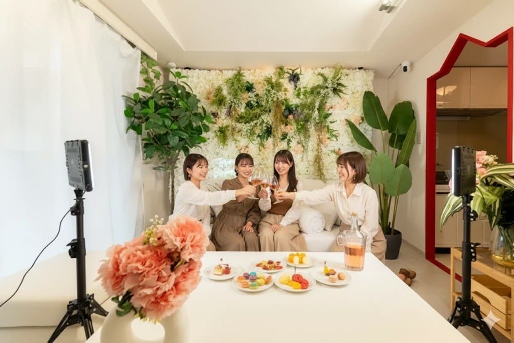 【要町4分/池袋9分】花壁×白基調×自然光🌸女子会・推し活に最適🎀デート・誕生日会・撮影OK✨映画鑑賞🎥クリスマス🎄の写真3