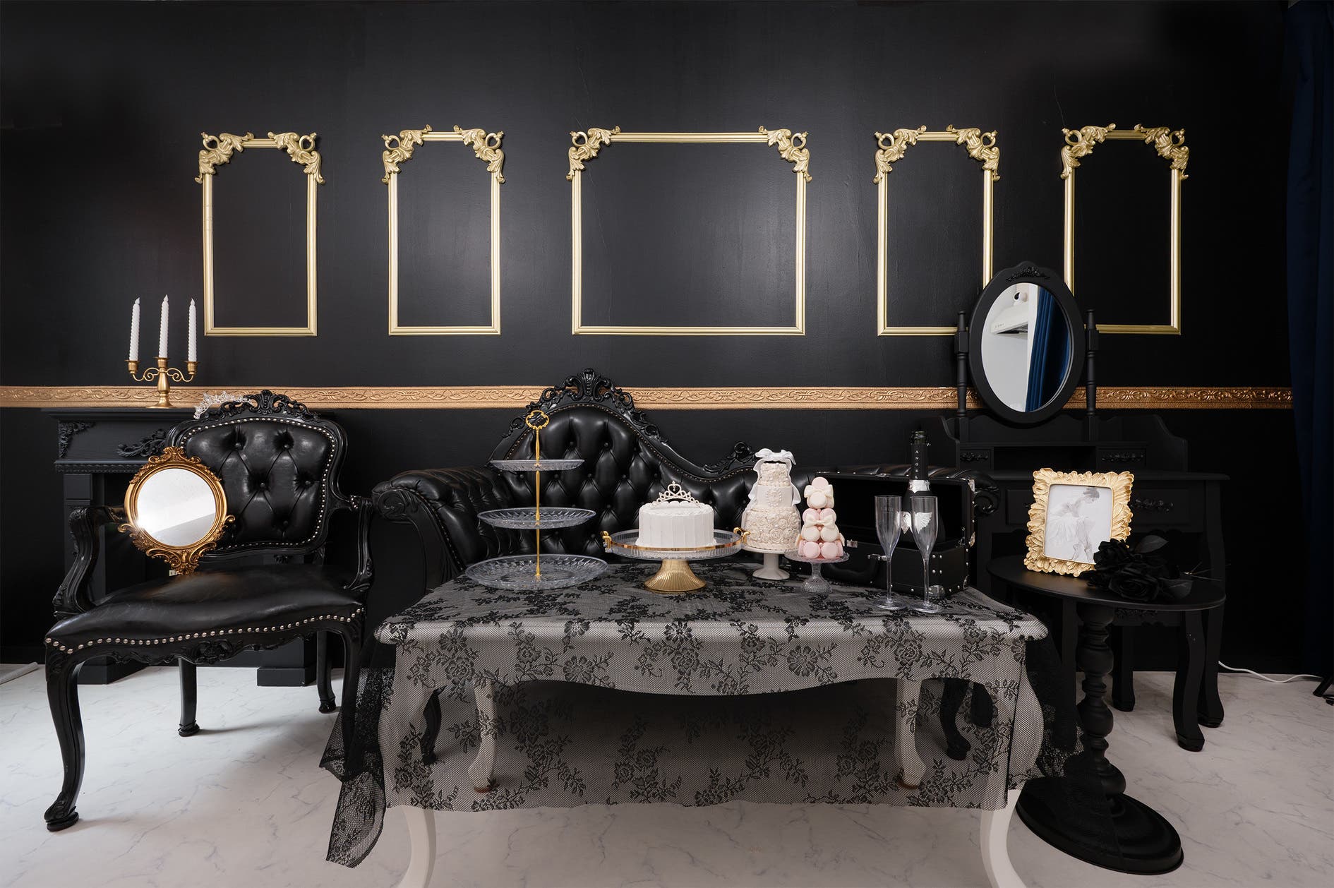 新規OPEN!🖤Black&White‎🤍SNS話題❣️吉祥寺駅7分🌟姫系撮影スタジオ｜生誕祭｜ポトレ｜コスプレ｜推し活｜商用の写真1