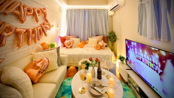 ✨大人の隠れ家💕本気デート🤍ラグジュアリー女子会🥂大迫力TV鑑賞会/Switch🎮どこから撮ってもインスタ映え💓の写真1