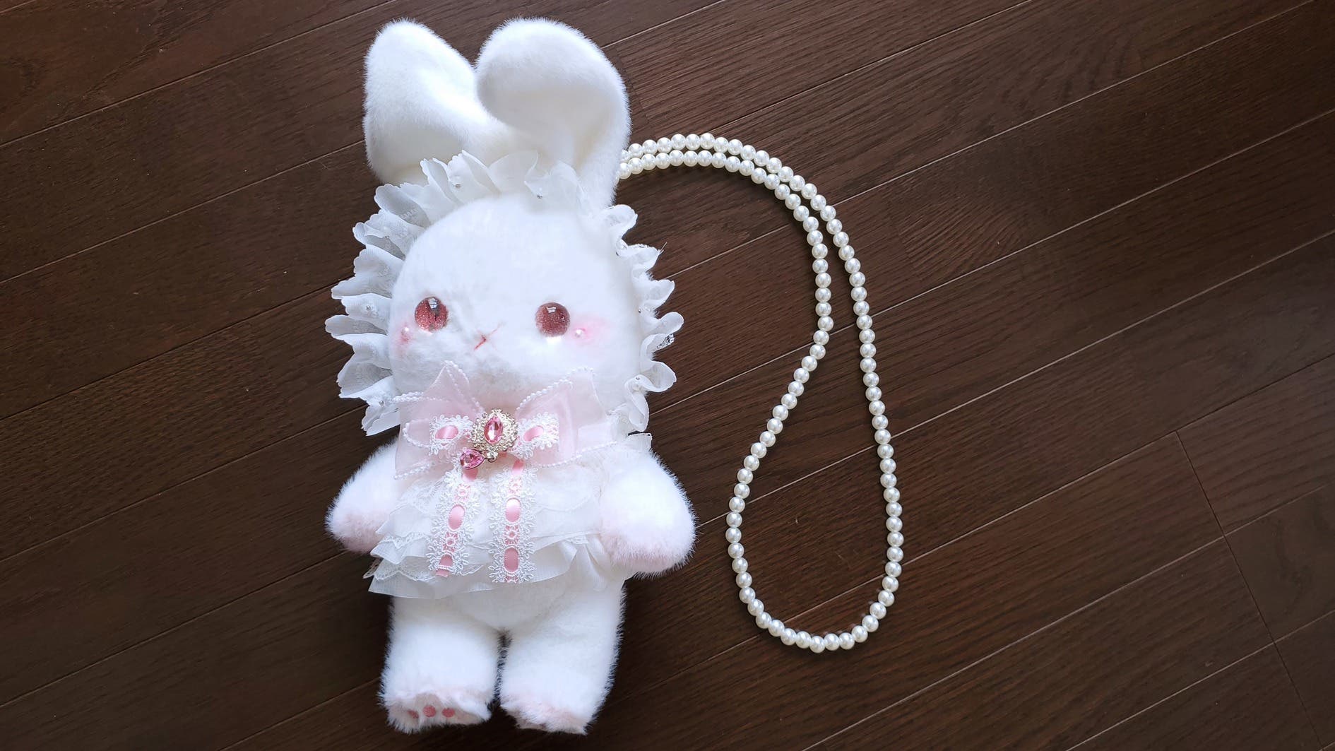 ロリータ★うさぎのぬいぐるみ★斜めがけポシェットの画像2