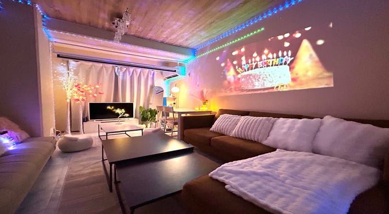 ✨ニューオープン✨高級ソファ🛋️駅徒歩5分🚶おうちデート👫女子会❤️誕生日会🎂推し会🌹ゴミオプション🗑️