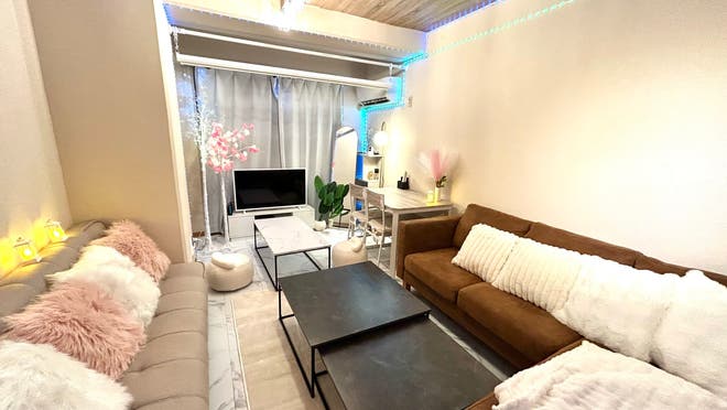 ✨ニューオープン✨高級ソファ🛋️駅徒歩5分🚶おうちデート👫女子会❤️誕生日会🎂推し会🌹ゴミオプション🗑️の写真3