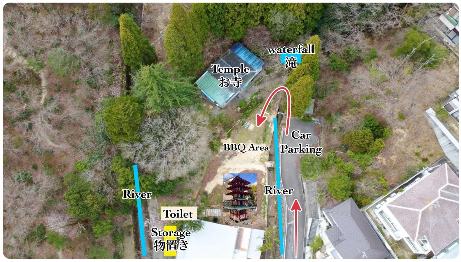 お寺と周辺の林間エリア 宝塚の写真30