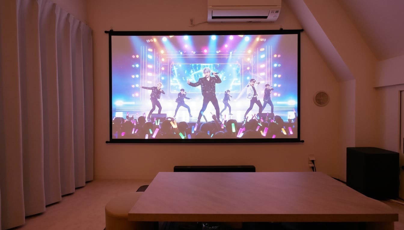 映像と音。映画館級プロジェクターのプライベートシアタールーム｜当日予約可｜アニメや映画鑑賞・おうちデート・推し活・クリスマスの写真6