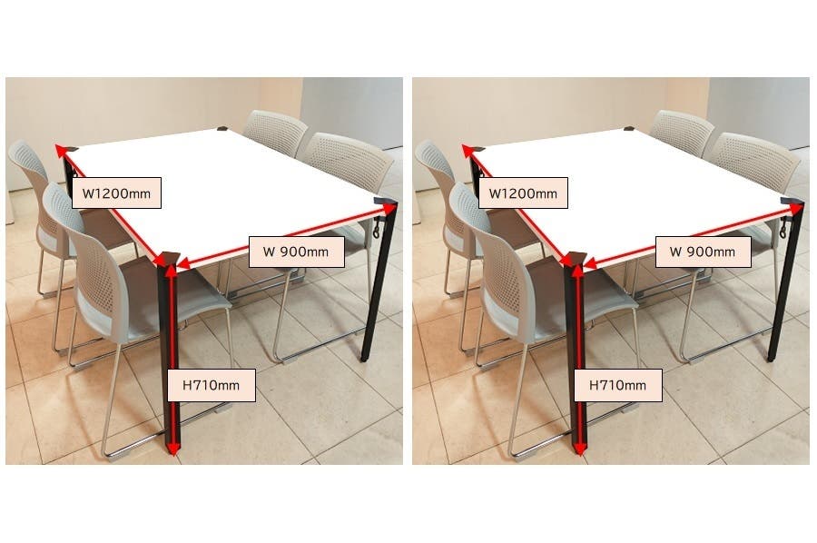 商談用テーブル（天板ホワイト）＆椅子の画像1