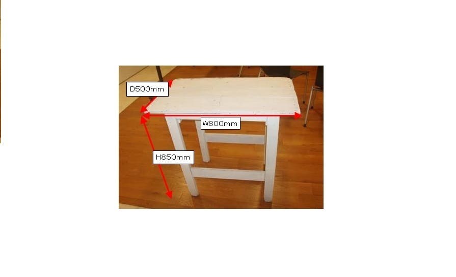 多目的 ホワイトテーブル（小）、ホワイトテーブル（大）の画像1